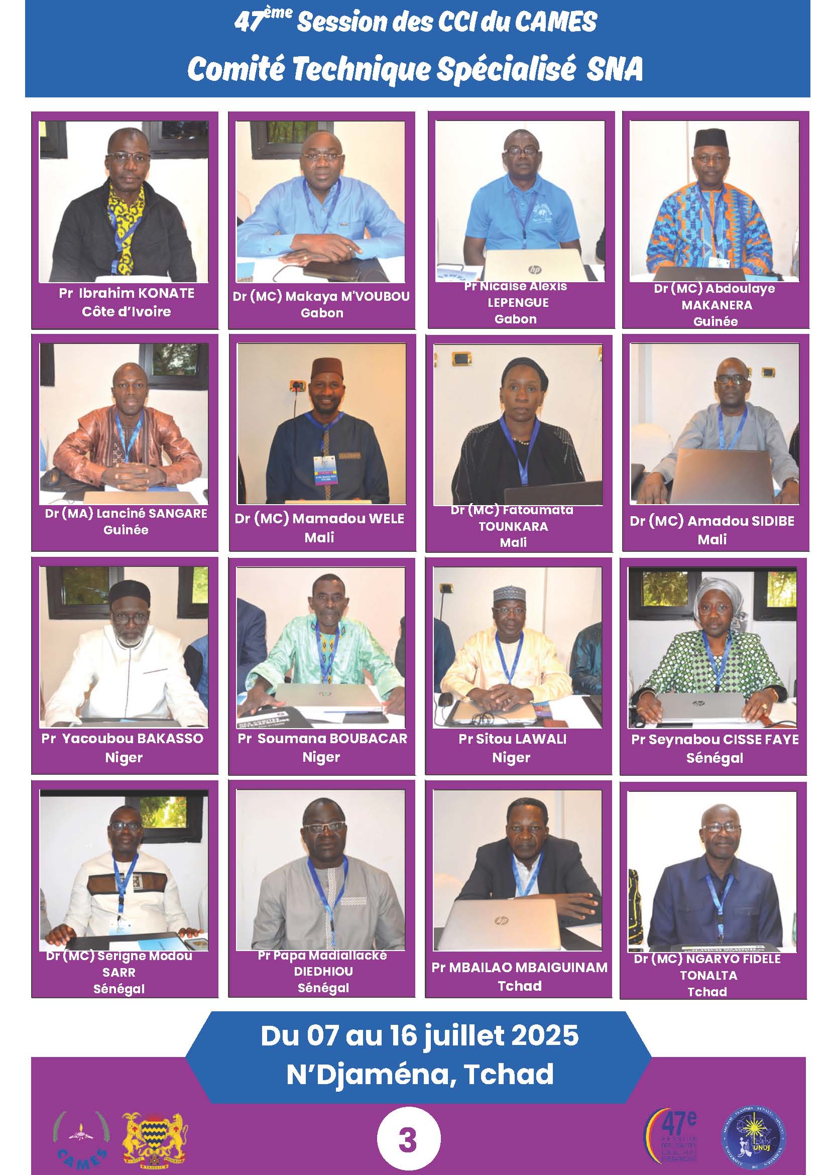 Découvrez les membres des huit Comités Techniques Spécialisés (CTS) de la 47ème session des CCI ...